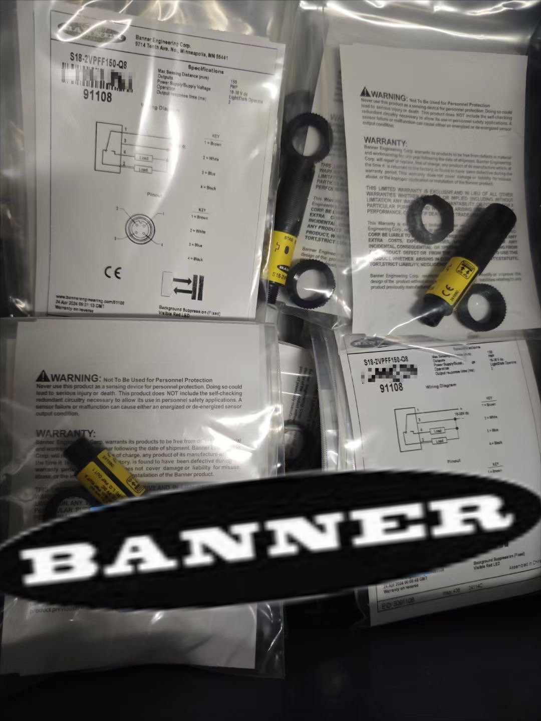 BANNER Photoelectric Sensor QS18-VN6-LV/W30 (61635) - heiautomation.com